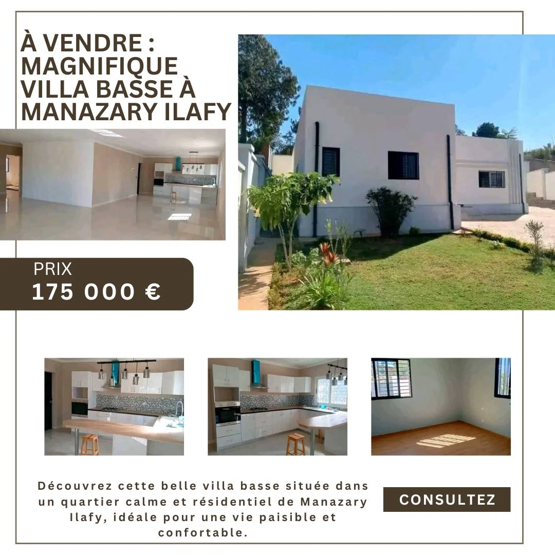 À VENDRE Magnifique Villa Basse à Manazary Ilafy - BEST IMMO MADAGASCAR